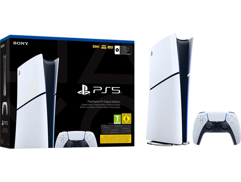 SONY PlayStation 5 Slim Digital Edition Spielkonsole weiB office discount