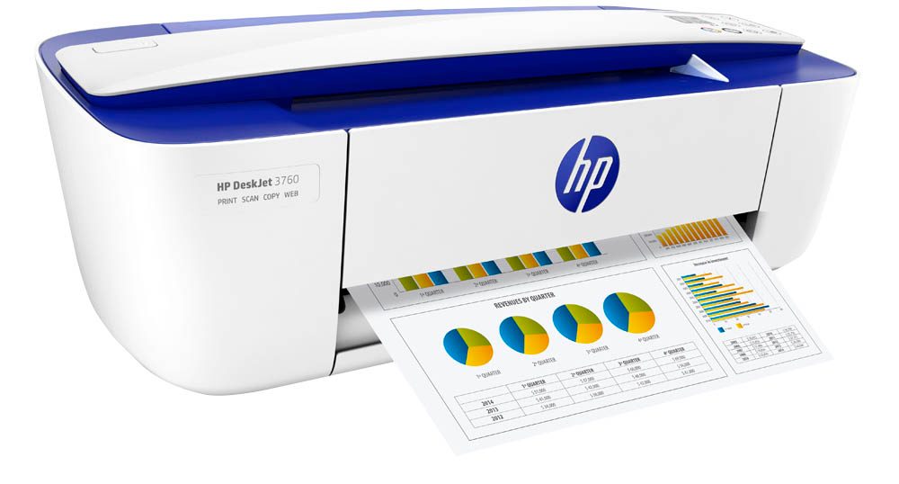 HP Deskjet 3760 All in One 3 in 1 Tintenstrahl Multifunktionsdrucker weiB office discount