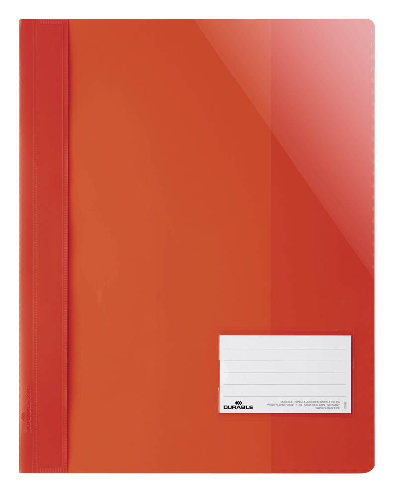 25 DURABLE Schnellhefter Kunststoff rot DIN A4 überbreit | office discount