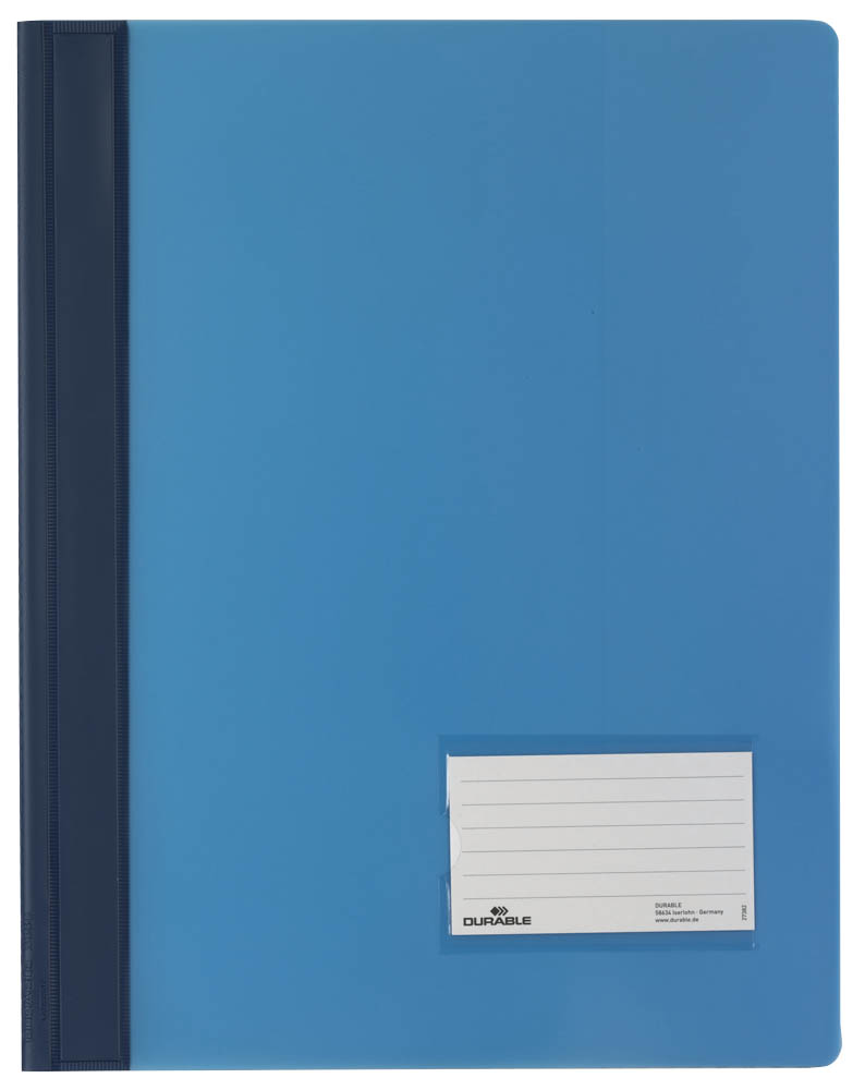 10 DURABLE Schnellhefter DURALUX Kunststoff hellblau DIN A4 überbreit | office discount