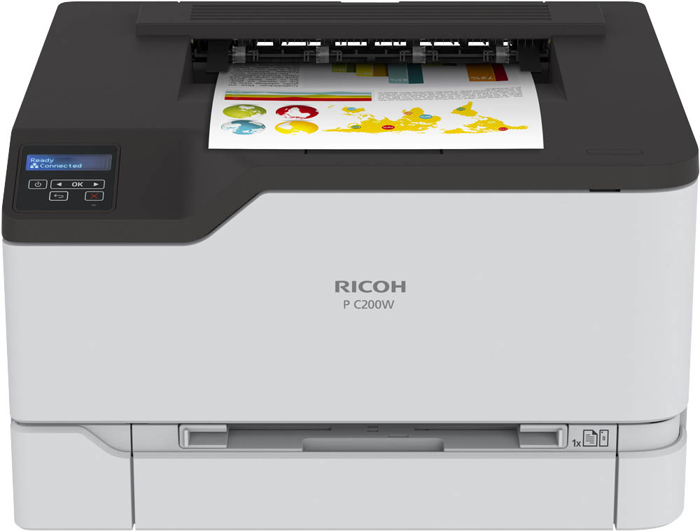 RICOH P C200W Farb-Laserdrucker grau | office discount