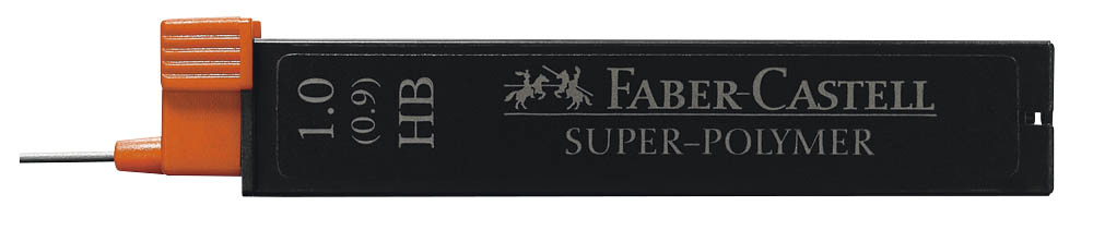 FABER-CASTELL SUPER-POLYMER Feinminen-Bleistiftminen schwarz HB 1,0 mm, 12 St. | office discount