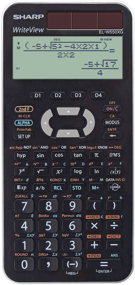 SHARP EL-W550XG Wissenschaftlicher Taschenrechner schwarz/weiß | office discount