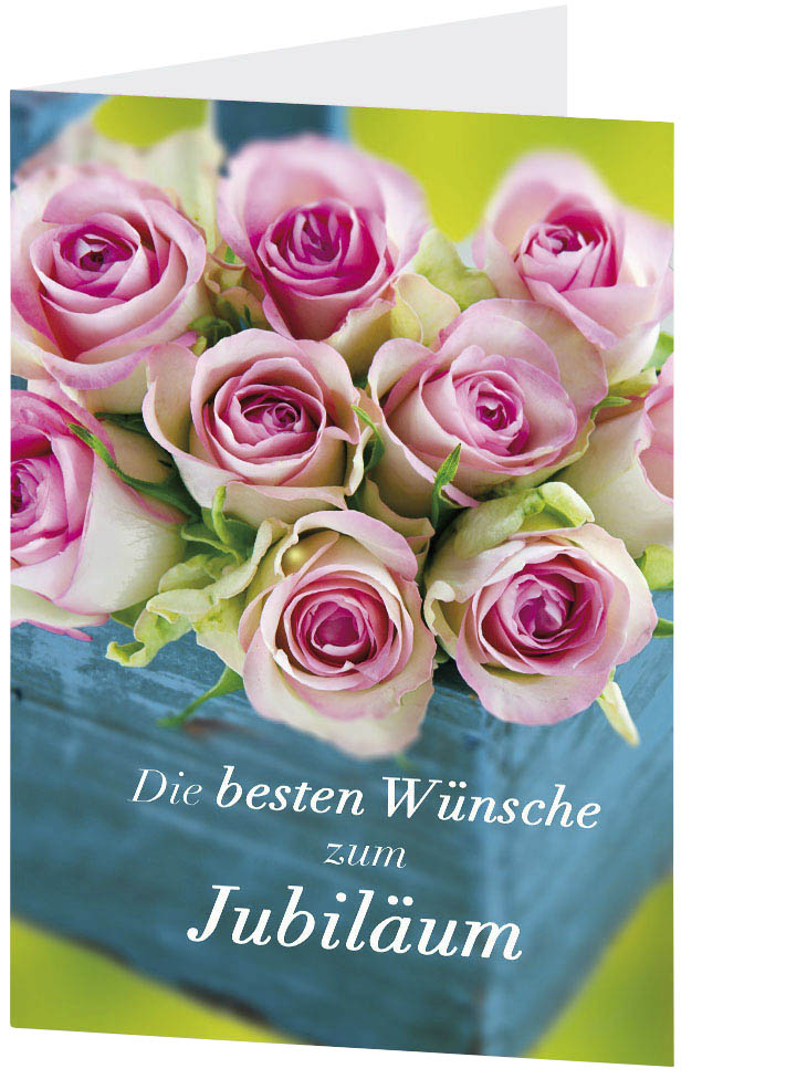LUMA Jubiläumskarte Rosenstrauß DIN B6 | office discount